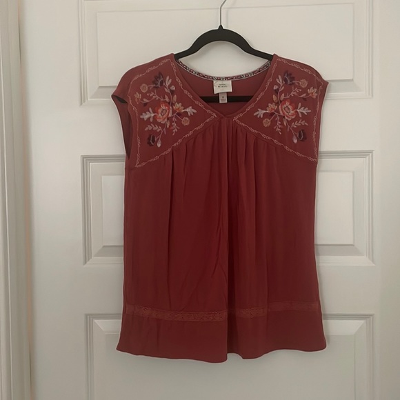 Knox Rose | Tops | Knox Rose Top In Rust Color | Poshmark